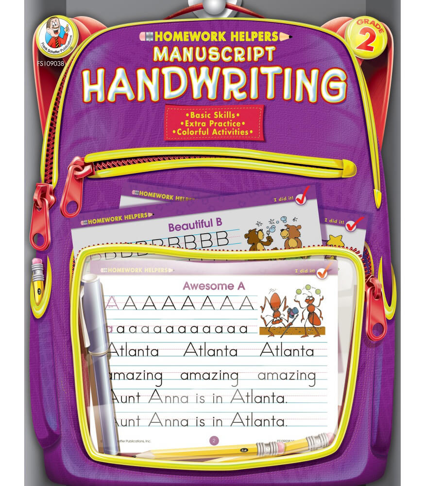 Manuscript Handwriting Workbook Grade 2 Carson Dellosa Publishing