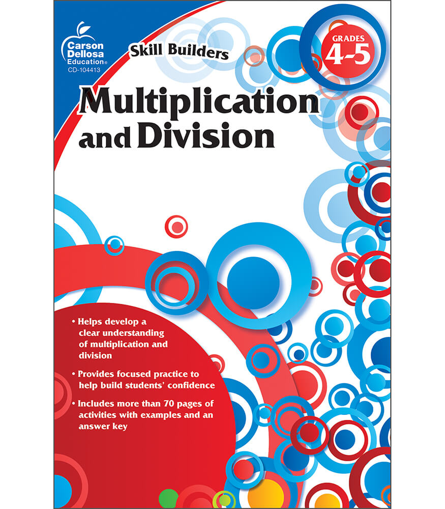 Multiplication And Division Workbook Grade 4 5 Carson Dellosa Publishing
