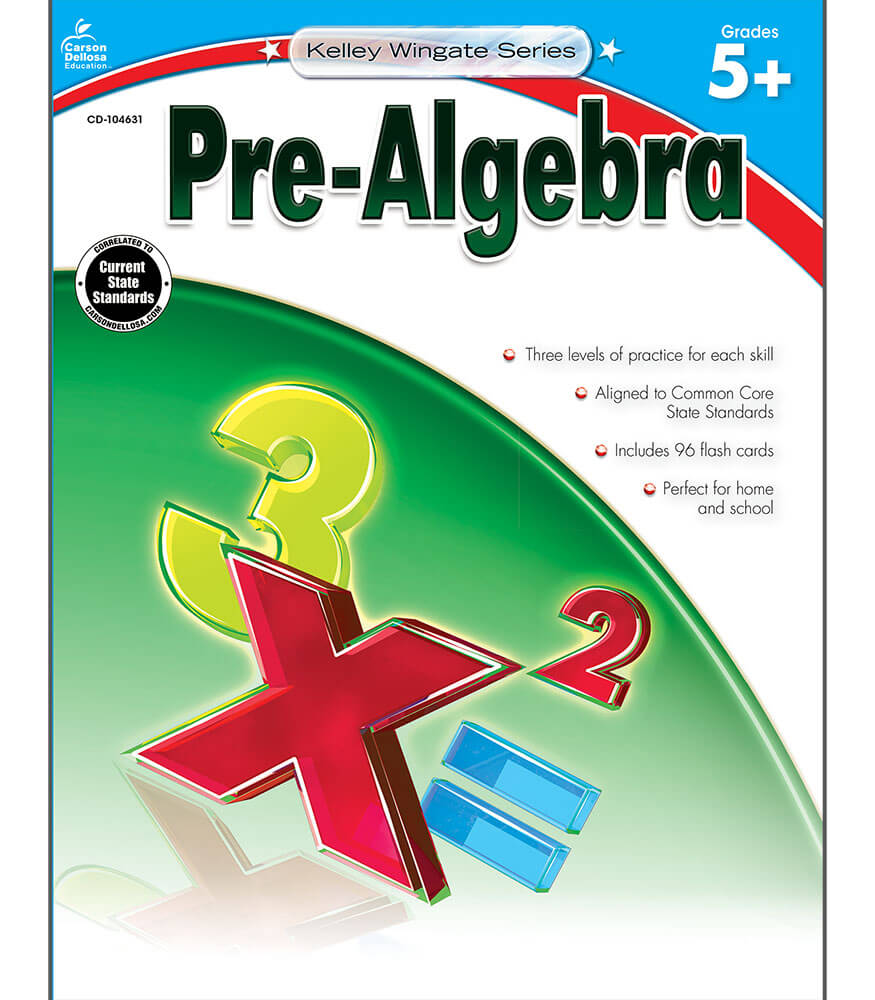 Pre Algebra Workbook Grade 5 8 Carson Dellosa Publishing