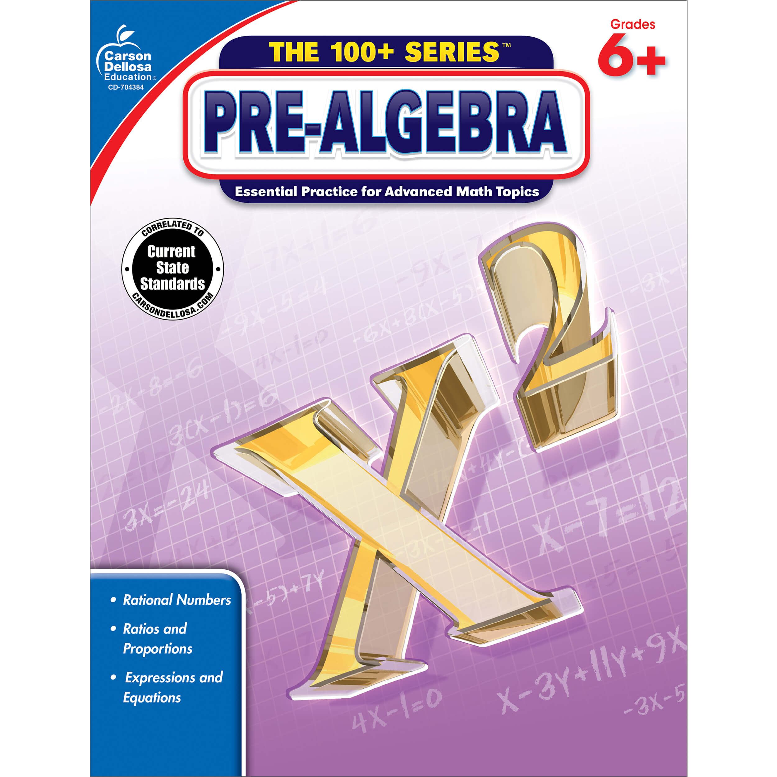 Pre Algebra Workbook Grade 6 8 Carson Dellosa Publishing